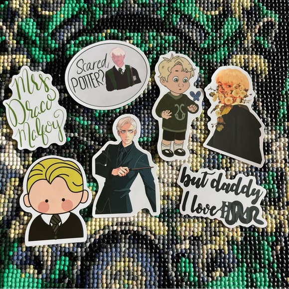Warner Bros. | Other | Bundle Of 7 Draco Malfoy Themed Stickers | Poshmark